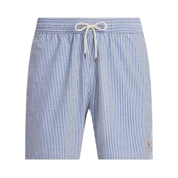 Polo Ralph Lauren Traveler Swim Trunk 'cruise Royal Seersucker - Blue