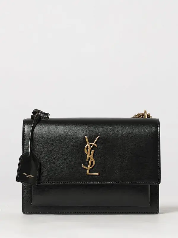 Saint Laurent Sunset Medium Leather Shoulder Bag With Monogram