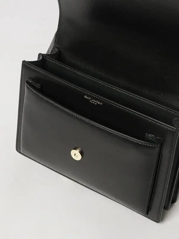 Saint Laurent Sunset Medium Leather Shoulder Bag With Monogram