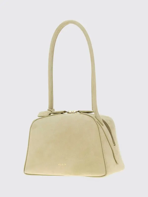 Alaïa Alai�a Small Le Bouledogue Calfskin Leather And Nubuck Bowling Bag