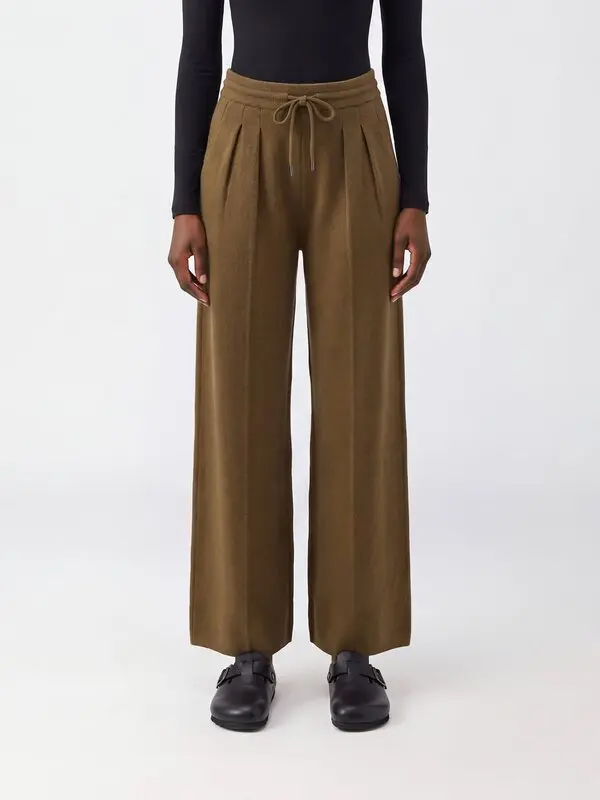 Max Mara High-waisted Wool And Cashmere Knit Trousers - Brown