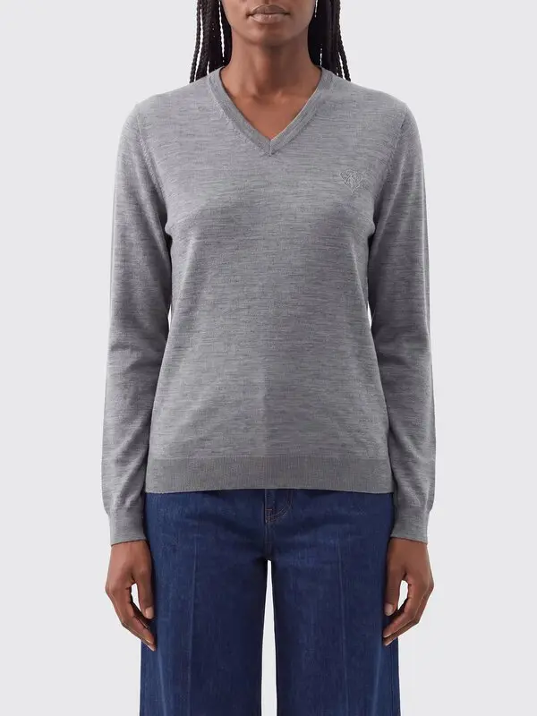 Gucci V-neck 100% Wool Jumper With Ribbed Trims