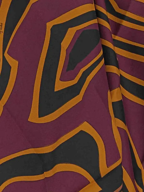 Emilio Pucci Asymmetrical Abstract Print Silk Halterneck Top
