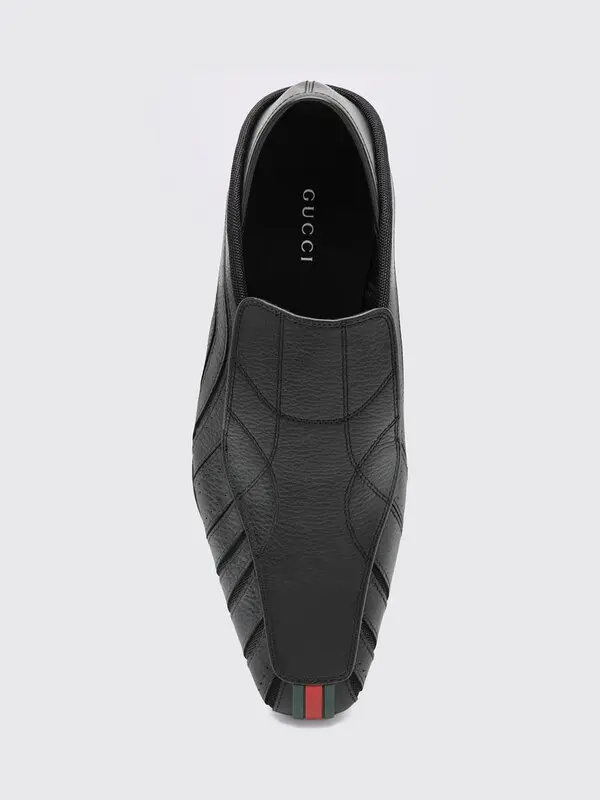 Gucci Calfskin Slip-on Sneakers With Web Detail