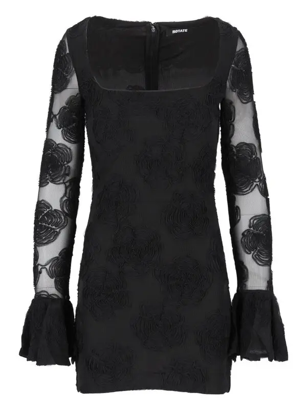 ROTATE BY BIRGER CHRISTENSEN Floral Mesh Mini Dress