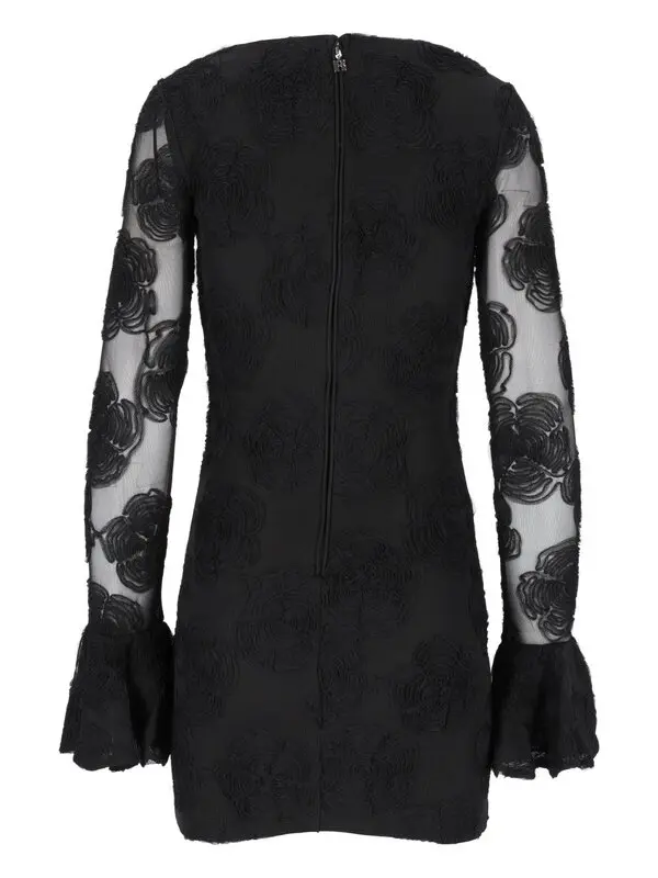 ROTATE BY BIRGER CHRISTENSEN Floral Mesh Mini Dress
