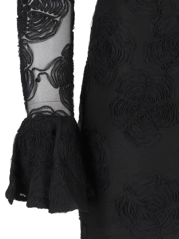 ROTATE BY BIRGER CHRISTENSEN Floral Mesh Mini Dress