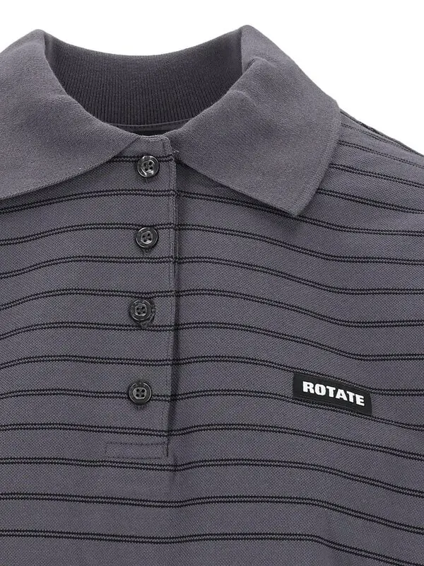 ROTATE BY BIRGER CHRISTENSEN Long-sleeved Striped Polo Shirt