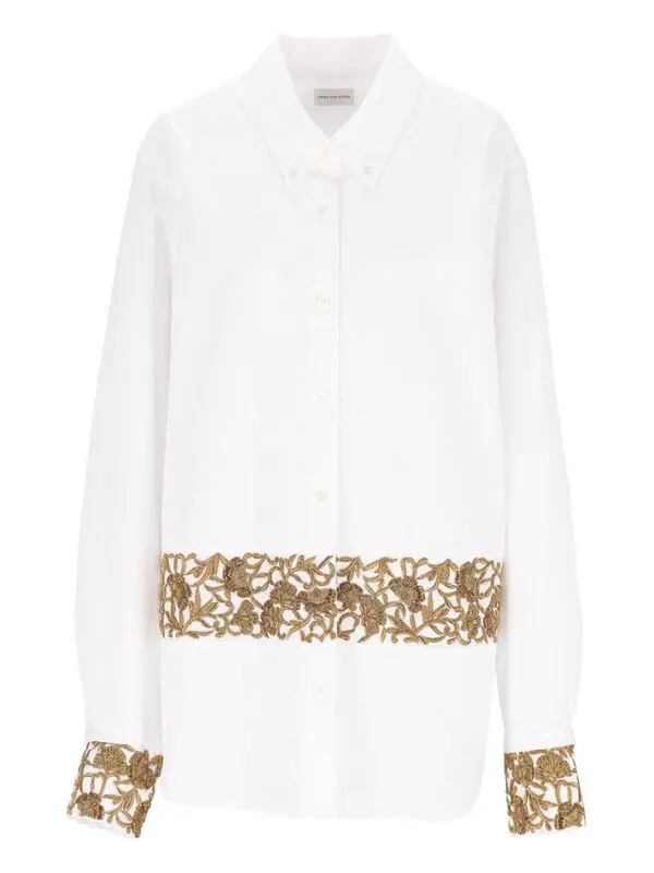Dries Van Noten Shirt With Floral Embroidered Applications