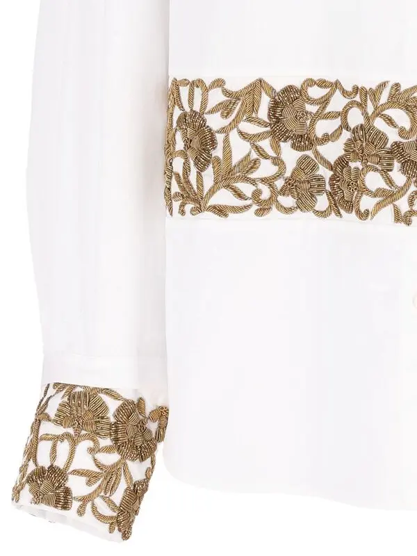 Dries Van Noten Shirt With Floral Embroidered Applications