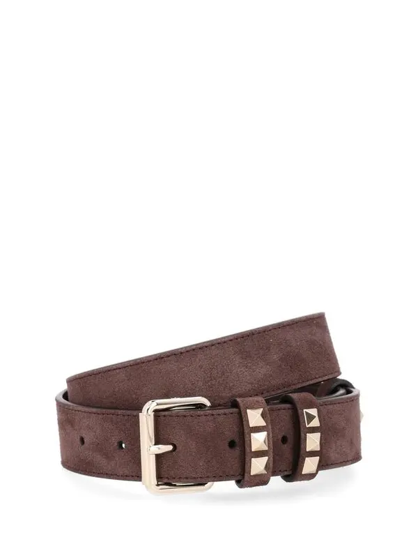 Valentino Garavani Rockstud Suede Belt