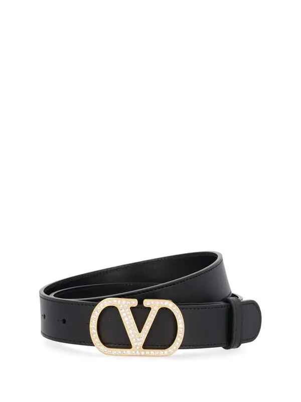 Valentino Garavani Vlogo Signature Belt - Black