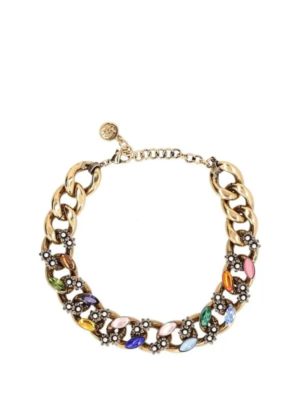 Etro Multicoloured Embellished Necklace - Multicolor