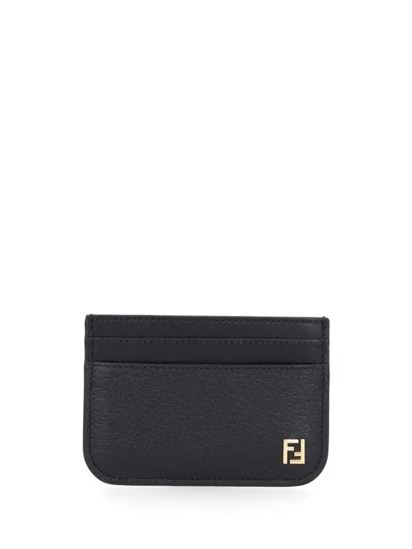 Fendi Leather Card Holder With Ff Logo