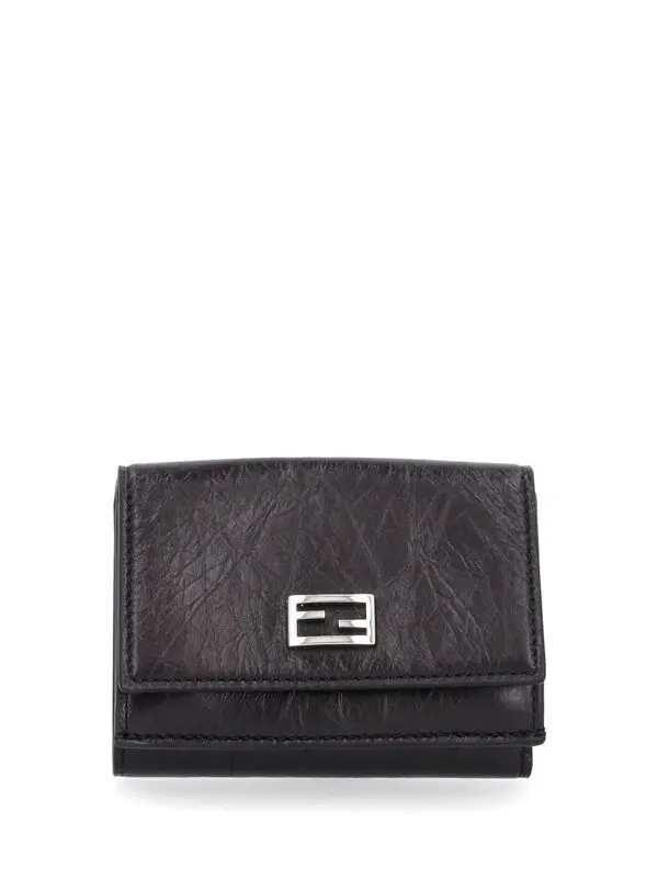 Fendi Mini Trifold Leather Wallet