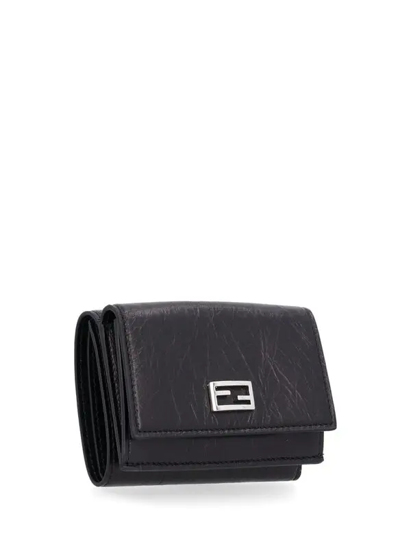 Fendi Mini Trifold Leather Wallet