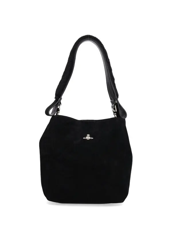 VIVIENNE WESTWOOD Lottie Small Leather Shoulder Bag - Black