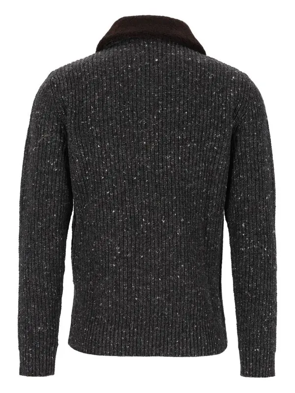 Eleventy Wool And Cashmere Knit Jacket