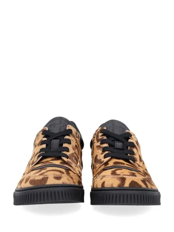 Fendi Animal-print Leather Sneakers