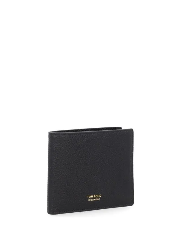 TOM FORD T Line Leather Bi-fold Wallet