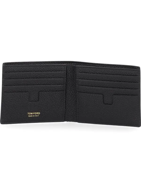 TOM FORD T Line Leather Bi-fold Wallet