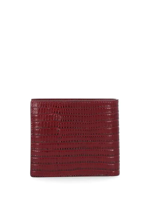 TOM FORD T Line Lizard-effect Leather Wallet