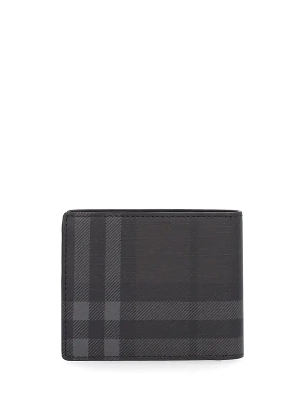 Burberry Check Technical Coated Canvas Bi-fold Wallet