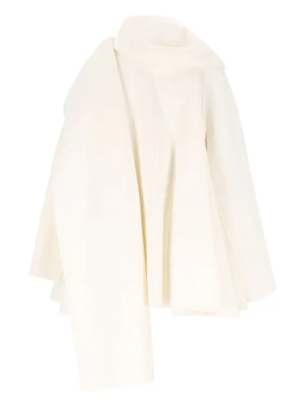 Alaïa Virgin Wool Coat With Scarf