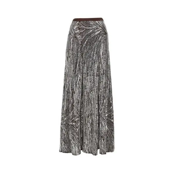 Rabanne Embroidered Long Skirt