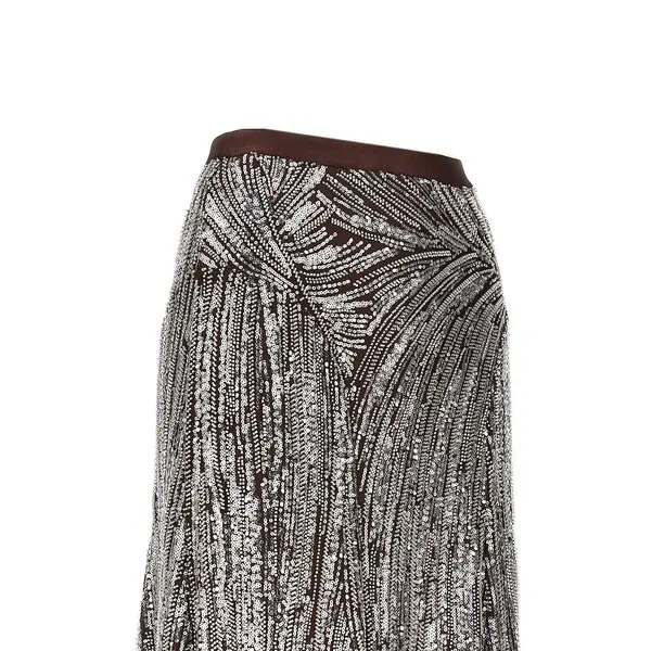 Rabanne Embroidered Long Skirt