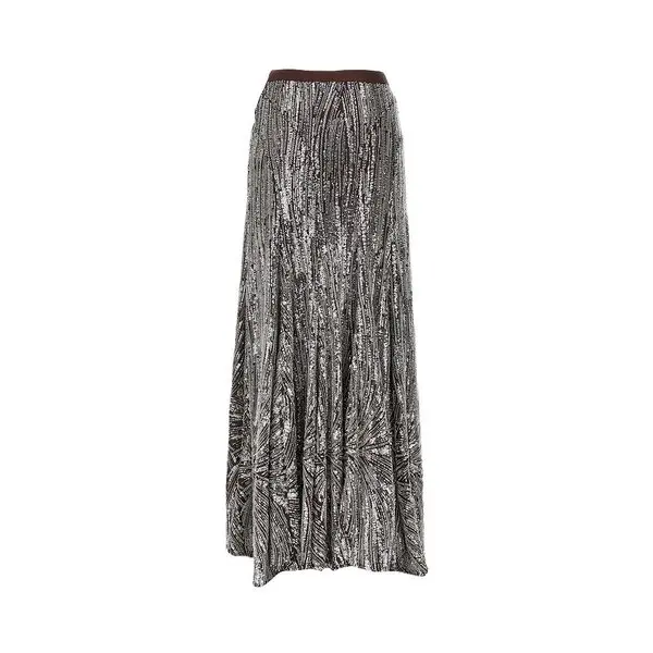 Rabanne Embroidered Long Skirt