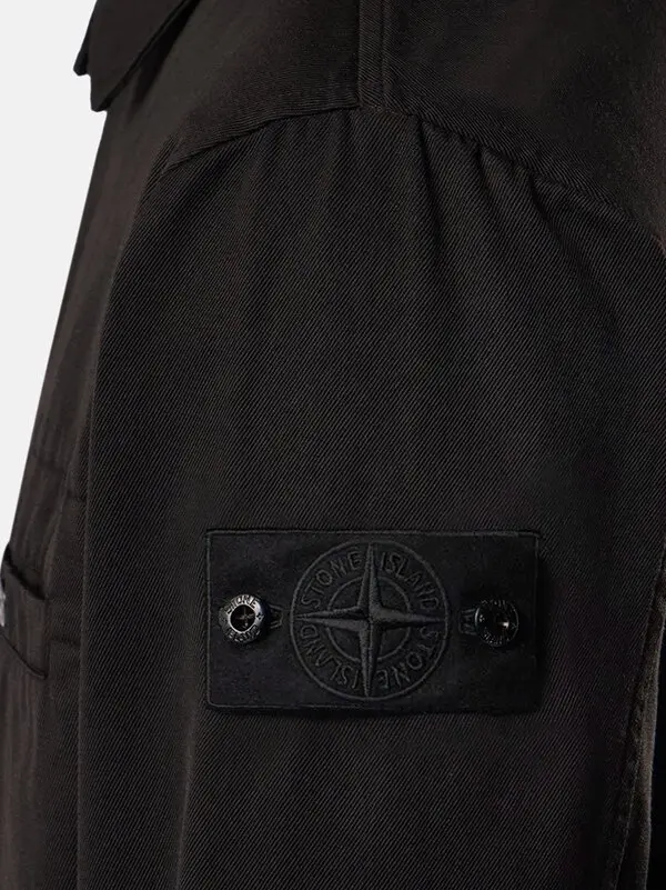 Stone Island Raw Hand Wool Cotton Gabardine-tc S.i: Ghost Wool And Cotton Blend Jacket