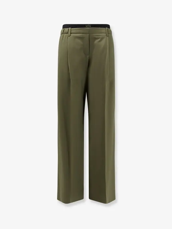 Loewe Wool Trousers With Elastic Waistband