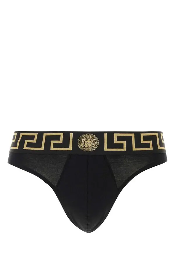 Versace Stretch Cotton Thong