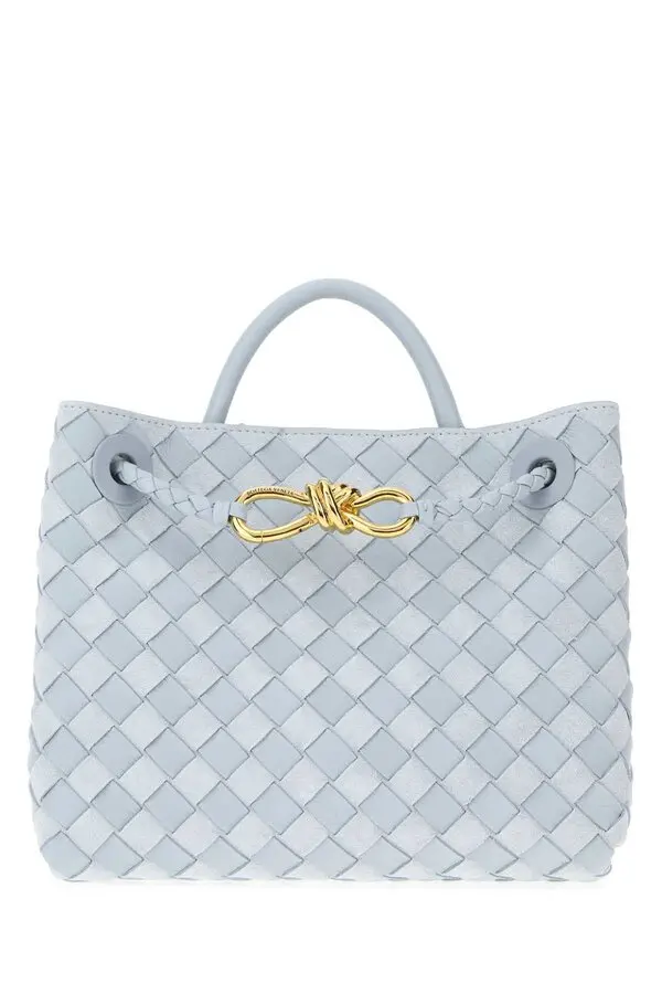 Bottega Veneta Pastel Light Leather And Suede Small Andiamo Handbag - Blue