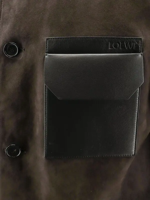 Loewe Suede Jacket With Leather Details