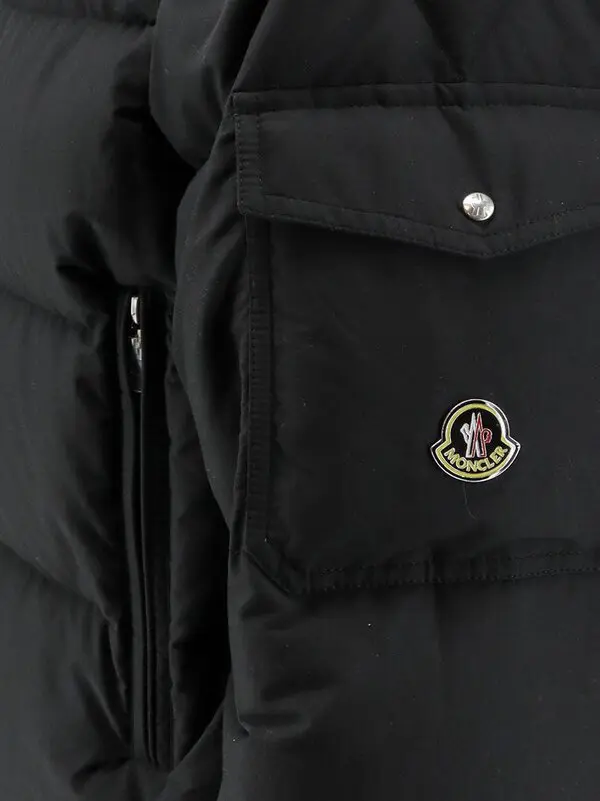 Moncler Himalaya Re/icons Cotton And Nylon Short Down Jacket