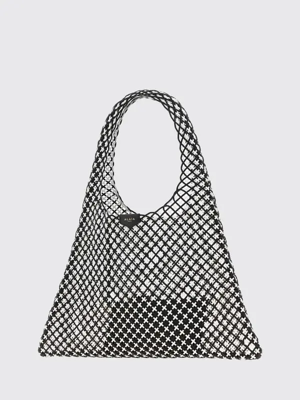 Alaïa One Piece Perforated Leather Tote Bag With Inner Pouch