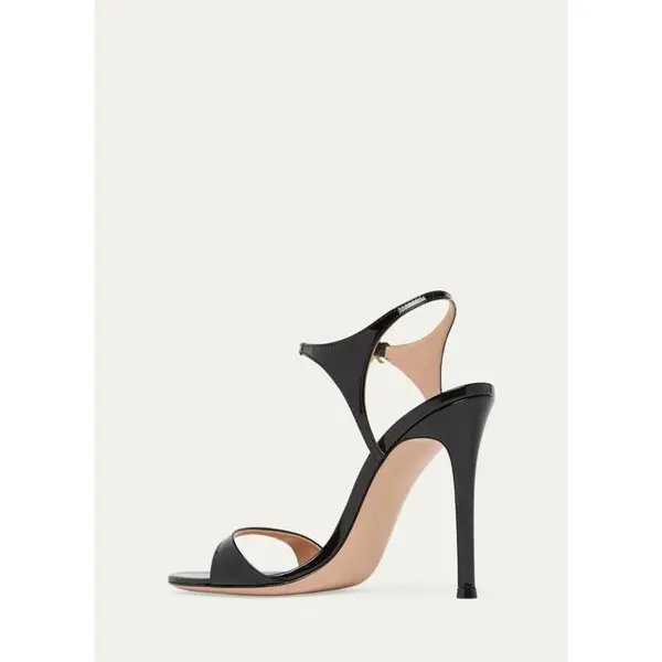 GIANVITO ROSSI 105mm Patent Leather Ankle-strap Sandals
