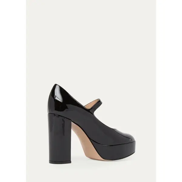 GIANVITO ROSSI 70mm Patent Leather Mary Jane Platform Pumps
