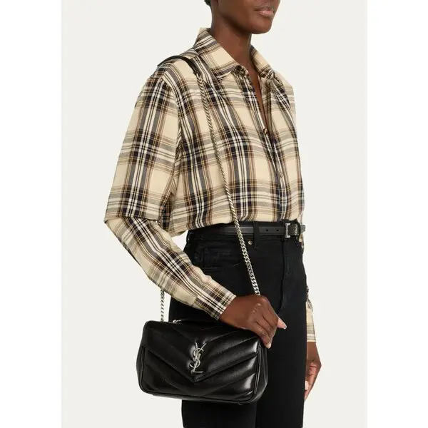 Saint Laurent Lou Lou Quilted Leather Crossbody Bag