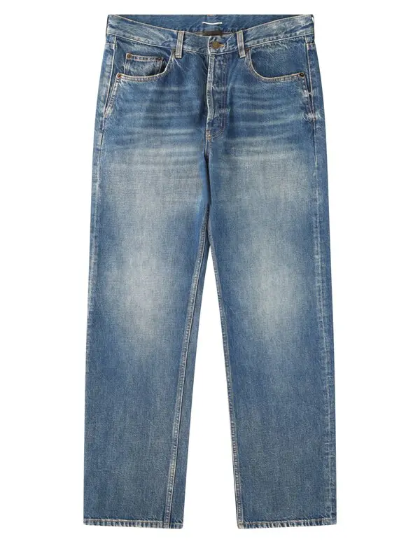 Saint Laurent Jeans Larghi Dritti In North Medium - Denim