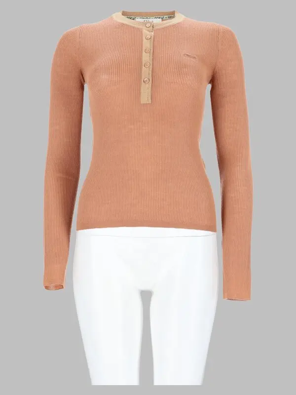 Chloé Camicia "henley" In Maglia Di Lana