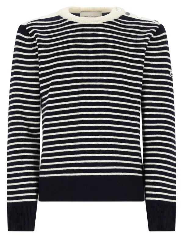 AMI Paris Maglia In Lana A Righe