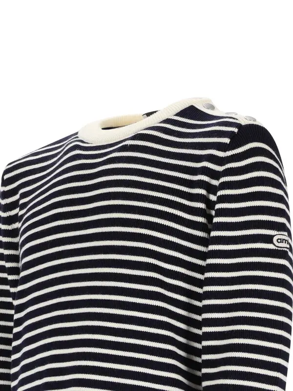 AMI Paris Maglia In Lana A Righe