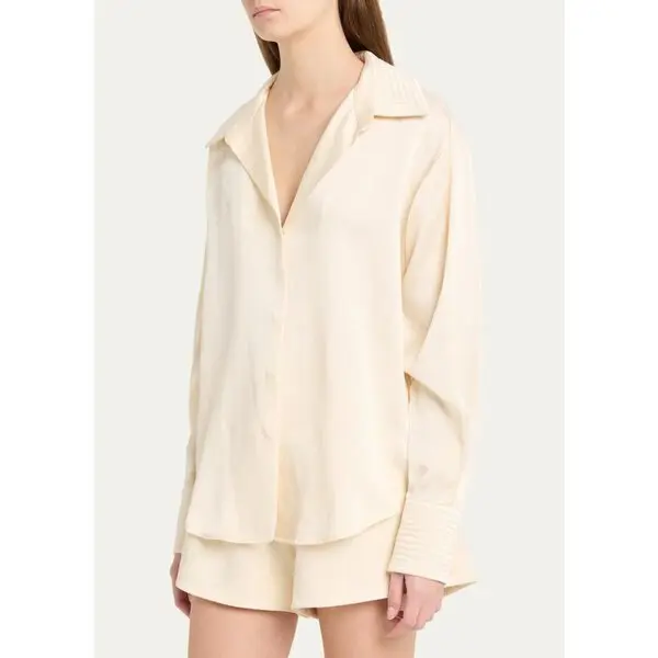 Alexis Viveka Satin Button-front Shirt