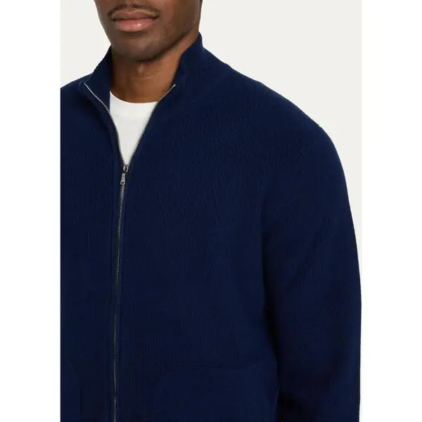 Fioroni Cashmere Full-zip Ribbed Cardigan