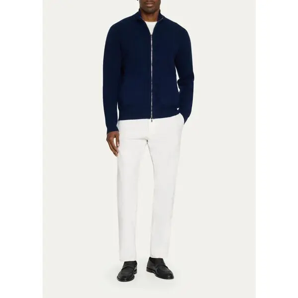 Fioroni Cashmere Full-zip Ribbed Cardigan