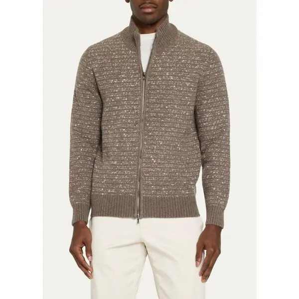 Fioroni Donegal Cashmere-silk Full-zip Cardigan