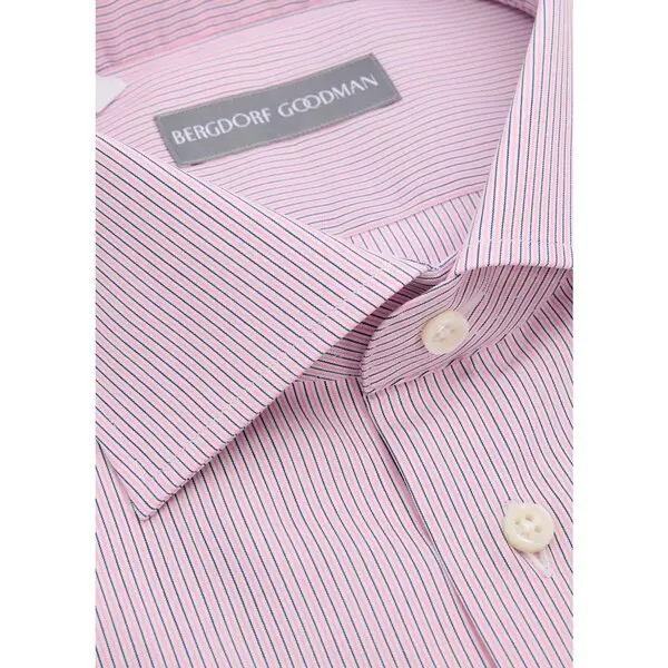Bergdorf Goodman Pinstripe Cotton Dress Shirt